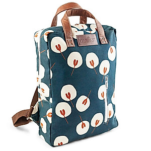 maika Recycled Canvas Zippered Backpack, Tansy, Green