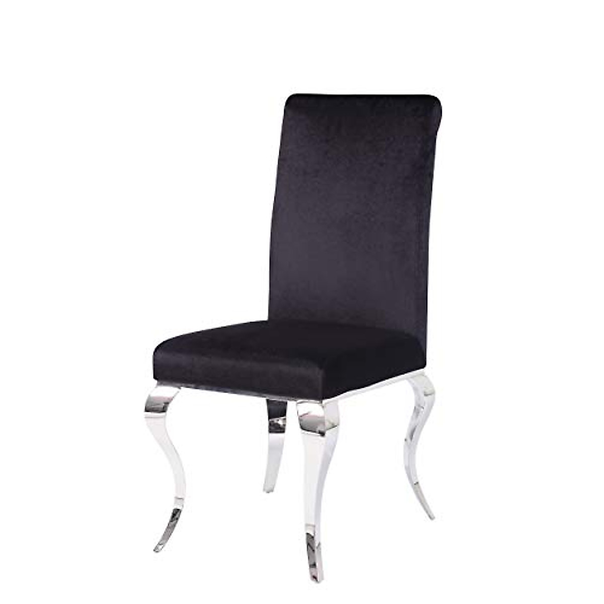 ACME Fabiola Side Chair (Set-2) - - Fabric & Stainless Steel