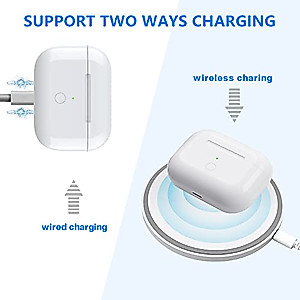 Murcycle Wireless Charging Case Replacement Compatible for AirPod Pro Charging Case, Only Air Pods Pro Charger Case with Pairing Sync Button, No Earbuds