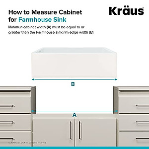 Kraus KFR1-33GWH Turino 33-inch Fireclay Farmhouse Apron Reversible Single Bowl Kitchen Sink with Bottom Grid in, White Color