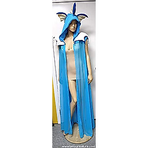 Vaporeon Ear Cape Robe Cosplay Halloween Rave Costume