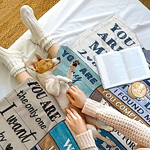 to My Girlfriend Blanket Gifts for Girlfriend I Love You Blessing Sweet Sayings Quote Throw Blankets 50x60 inch Birthday Gifts for Her Anniversary Present Soft Blankets for Bed Sofa