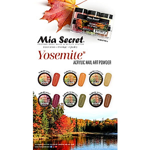 Mia Secret Acryli Powder Collection - Yosemite, 6PCS - Dip Acrylic Powders - Autum/Fall Colors for Acrylic Nails - 6 Piece Acrylic Powders kit - Polvos Acrilicos de Uñas con Colores de Otoño