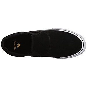 Emerica mens Wino G6 Slip-on Skate Shoe, Black/White/Gold, 9.5 US