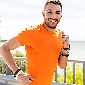 JOVITEC 12 Pieces Rubber Bracelets, Solid Color Silicone Wristbands, Multi-Pack Blank Wristbands Bracelets for Events Rubber Bands Party (Black, White, Gray)