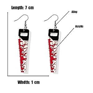 Dreuyet Knife Earrings for Women Punk Gothic Earrings Cooks Dangling Dagger Earrings Knife Halloween Earrings Hip Hop Halloween Jewelry (Knife C)