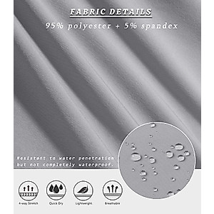 MAGCOMSEN Men's 3/4 Capri Workout Shorts Outdoor Quick Dry Knee Length Gym Drawstring Training Workout Beach Shorts Light Grey, 38