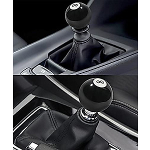ESEWALAS 8 Ball Billiard Round Manual Gear Shift Lever Shifter Knob with 3 Adapters,Universal Gear Shift Stick Shifter Knob Lever Cover 4 5 6 Speed,Fit for Manual Car M8*1.25, M10*1.25, M10*1.5