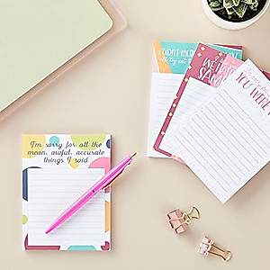 4 Pack Funny Notepads for Coworkers Gifts, To Do Task Lists for Sarcastic Humor Office Supplies, 50 Lined Sheets per Snarky Pad (4 x 5 In)