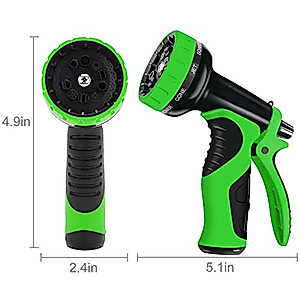 DuLaSeed Hose Nozzle, Garden Hose Nozzle with 10 Adjustable Watering Spray Patterns , Water Hose Sprayer for Watering and Washing