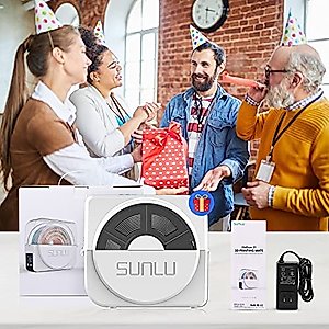 SUNLU Filament Dryer Box for 3D Printer Filament, S1 Plus Upgrade Fan, Keep Filament Dry During 3D Printing, Filament Holder, Keep 3D Filament No More Brittle/String/Poor Adhesion, White