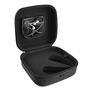 Geekria Shield Case for Large-Sized Over-Ear Headphones, Replacement Protective Hard Shell Travel Carrying Bag with Cable Storage, Compatible with Sennheiser HD660s 2, Beyerdynamic T1 (Drak Grey)