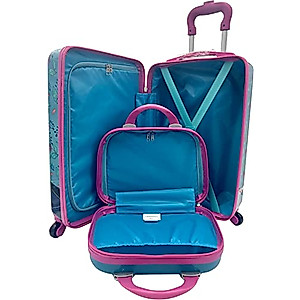 Fast Forward Kid’s Licensed Hard-Side 20” Spinner Luggage Carry-On Suitcase and Beauty Case Set (Frozen)