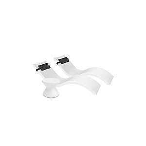 Ledge Lounger Outdoor Paradise - All Weather - Outdoor Lounge Set, Patio, Backyard, Garden, in-Pool SET -Includes 2 Chaises, 2 Headrest Pillows and 1 Signature Side Table With No Umbrella Hole (Black)