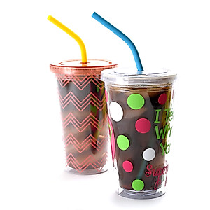 Norpro 471 Reusable Slim Silicone Drinking Straws with 2 Cleaning Brushes,