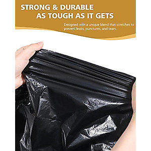 AYOTEE 23 Gallon Trash Bags with Zip Ties, 20-25 Gallon Trash Bags (50 Count Bulk) Large Black Trash Bags 20 Gallon Trash Bags, Extra Large Garbage Bags for Commercial, Household, Lawn (30"x35")