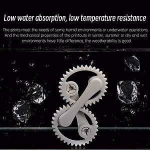 RESIONE Anti-Impact Resin, 3D Printer Resin with Impact-Resistant and Durable Nylon-Like Resins Which is Wear-Resistant and High-Precision for LCD/MSLA/DLP Prtiner (White-Grey, 1kg)