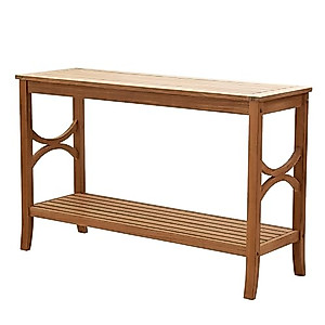 Cambridge Casual Indonesian Chester Patio Console Table, Natural Teak