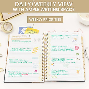 HARDCOVER bloom daily planners 2023 Calendar Year Day Planner (January 2023 - December 2023) - Passion/Goal Organizer - Monthly & Weekly Inspirational Agenda Book - 5.5" x 8.25" - Celestial