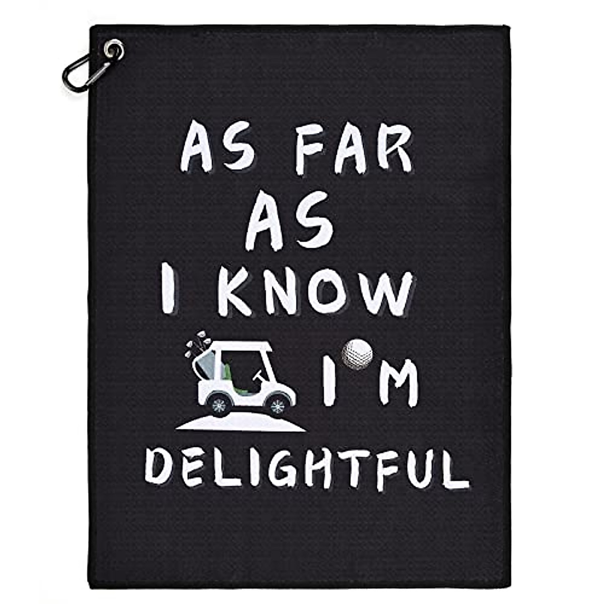 ZZHAO Golf Towel | Super Absorbent Microfiber Towels | Lightweight, Scratch-Resistant, and lint-Free | Aluminum Alloy Hook | 16x12 Inches for Father's Day