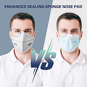 Cooper KN95 Face Masks, 60PCS Breathable Comfortable KN95 Mask, 5-Ply Disposable Face Mask Filter Efficiency≥95%, White