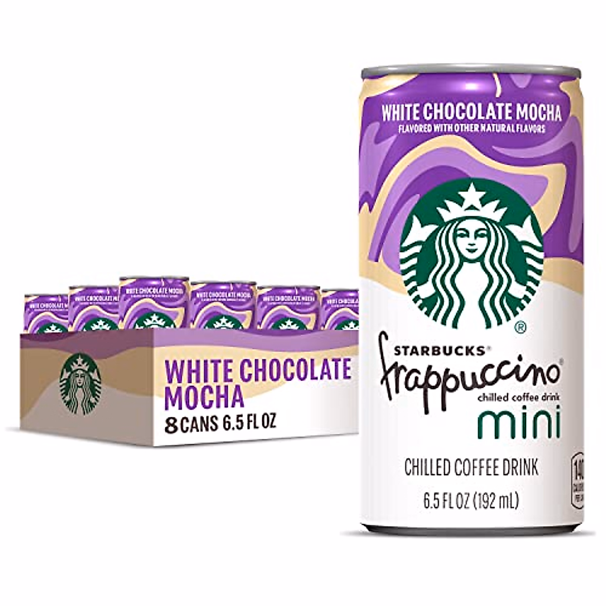Starbucks Frappuccino Coffee Drink, White Chocolate Mocha, Mini, 6.5 Fl Oz Bottles (Pack of 8)