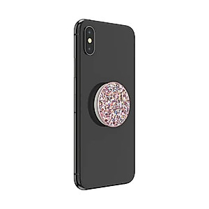 PopSockets Phone Grip with Expanding Kickstand, Glitter PopGrip - Rosebud