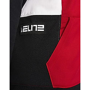 Nike Boy's Elite Full Zip Hoodie (Little Kids/Big Kids) University Red/Black/White/White MD (10-12 Big Kid)