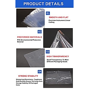 Shrink Wrap Bags - Mlooog 100pcs Clear Heat Shrink Wrap Professional Protection Against Aging and Dust - PVC Shrink Wrap Bags 11x18 Inches