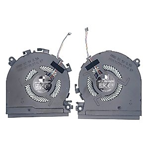 Replacement CPU + GPU Cooling Fan for HP Spectre X360 15-CH 15-CH000 15-CH011DX 15-CH075NR 15-CH008CA 15-CH010CA NS75C00-17J22 NS75C00-17J21 P/N: L17605-001 L17606-001, TPN-Q179 DC 5V 0.5A (Two Fans)