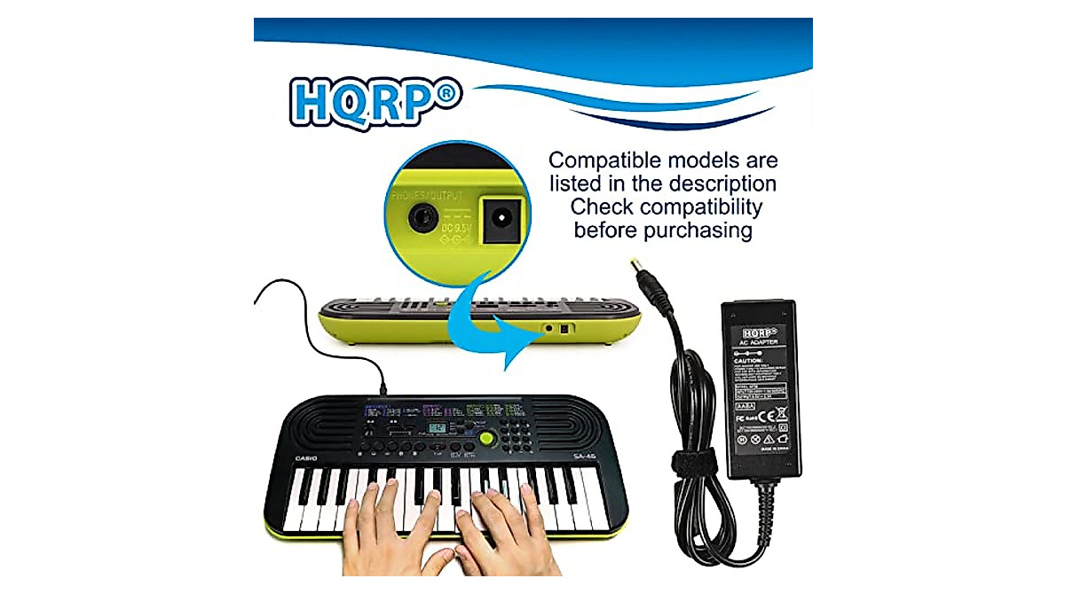 HQRP AC Adapter Compatible with Casio CTK-2200 / CTK2200 / CTK-2080 ...
