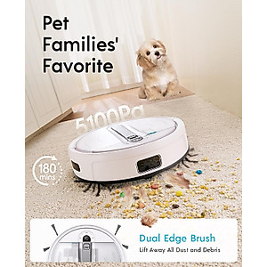Yeedi Cube Robot Vacuum and Mop, Self Mop Drying and Washing, Self Emptying, 8mm Auto Mop Lifting, 2cm Obstacle Climbing, Sonic Mopping, 1L Water Tank, for Hard Floors, Carpet