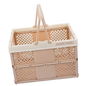 Yardwe 2pcs Picnic Basket Fruit Containers with Lids Toy Storage Bins Plastic Storage Bins with Lids Washing Tub Desk Organizer Basket Grocery Shopping Baskets Household Storage Bin Eggs