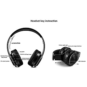 Lmminer Wireless On-Ear Bluetooth 5.0 Headphones, Foldable Sport HiFi Stereo Sound Headset with Microphone Noise Canceling, Hi-Res Audio, 10 Hours Playtime,Green