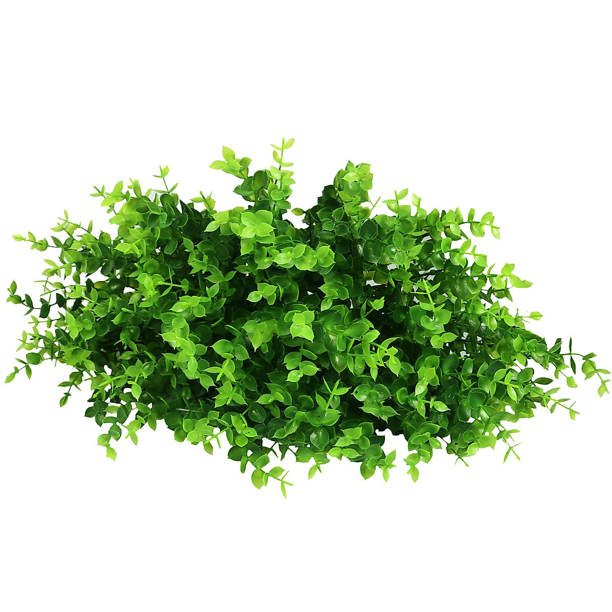 Ouddy Decor 8 Bundles Artificial Greenery Stems Fake Plants Outdoor UV Resistant Faux Plastic Boxwood for Kitchen Office Garden Porch Farmhouse Window Box Home Decor