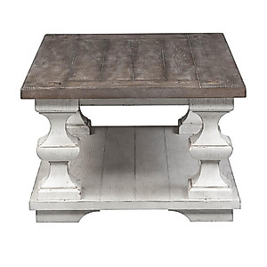 Liberty Furniture INDUSTRIES Cocktail Table in Heavy Distressed White
