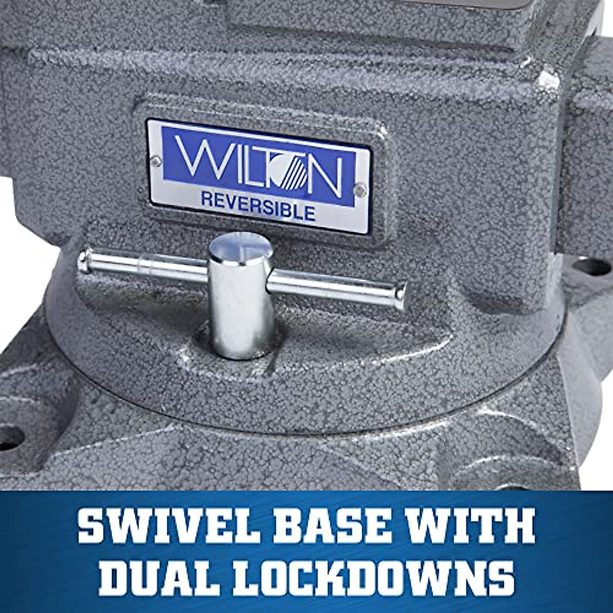 Wilton 5-1/2" Reversible Bench Vise, 6-3/4" & 10-3/4" Jaw Opening, 360° Swivel Base (4550R)
