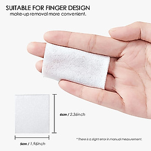 1000PCS Ultra Thin Makeup Remover Cotton Pads Perfect for Face Lips Eyes Nails Polish Makeup Remover Cleansing and Daily Skin Care, Square, Lint