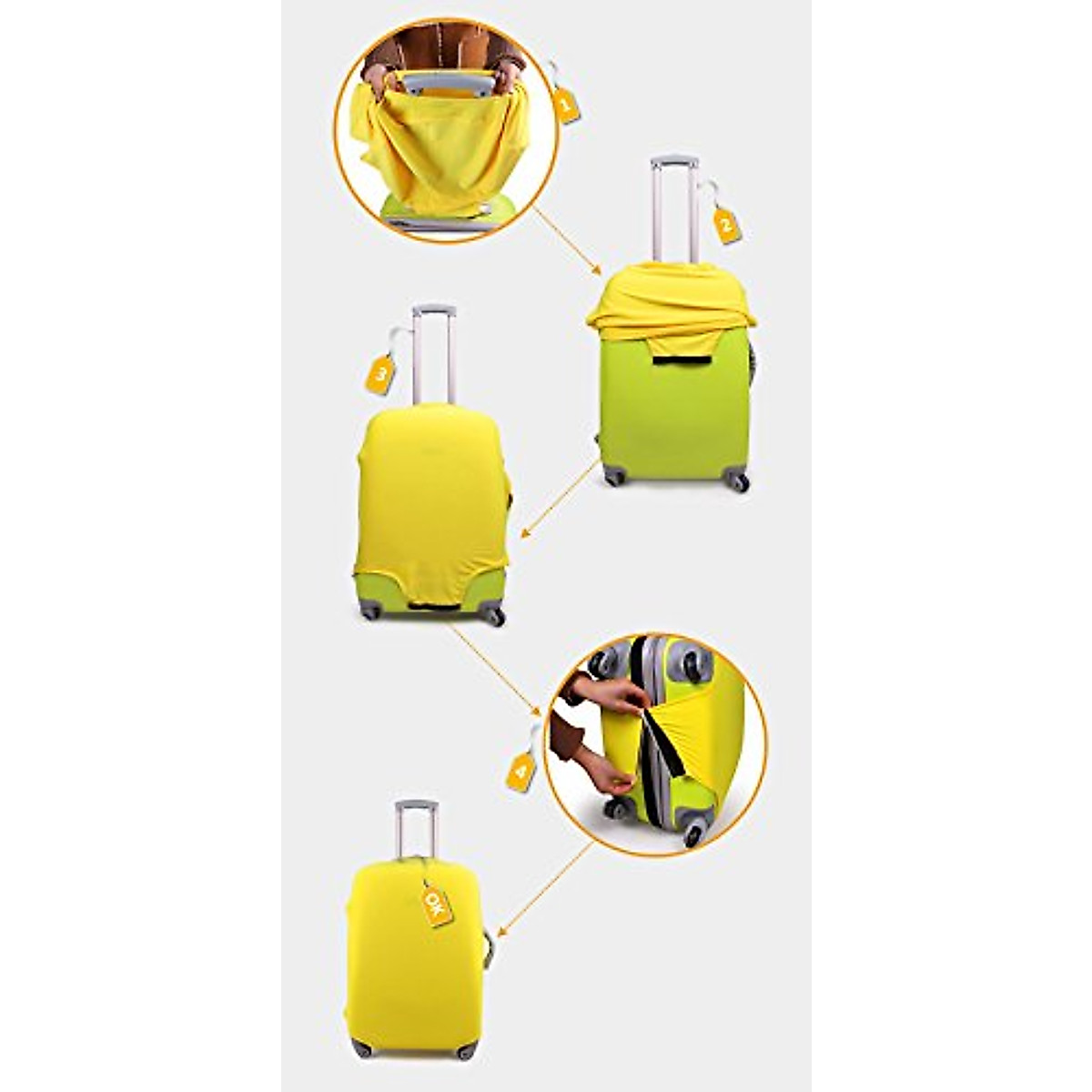 Bigcardesigns Luggage Covers Travel Suitcase Apply to 24/25/26 Inch Butterfly