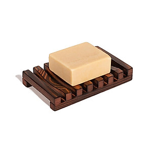 Hamish & Co. Wooden Bar Holder for Shampoo Bars, Conditioner Bars, Body Wash Bars, All Natural Design to Promote Drying