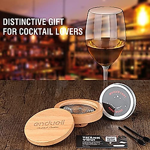 Enduell Cocktail Smoker kit, Drink Smoker Infuser Kit, Old Fashioned Smoker Kit, Apple Wood Chips, Whiskey Smoker kit Top, This Glass Smoker Kit is a Great Gift Idea
