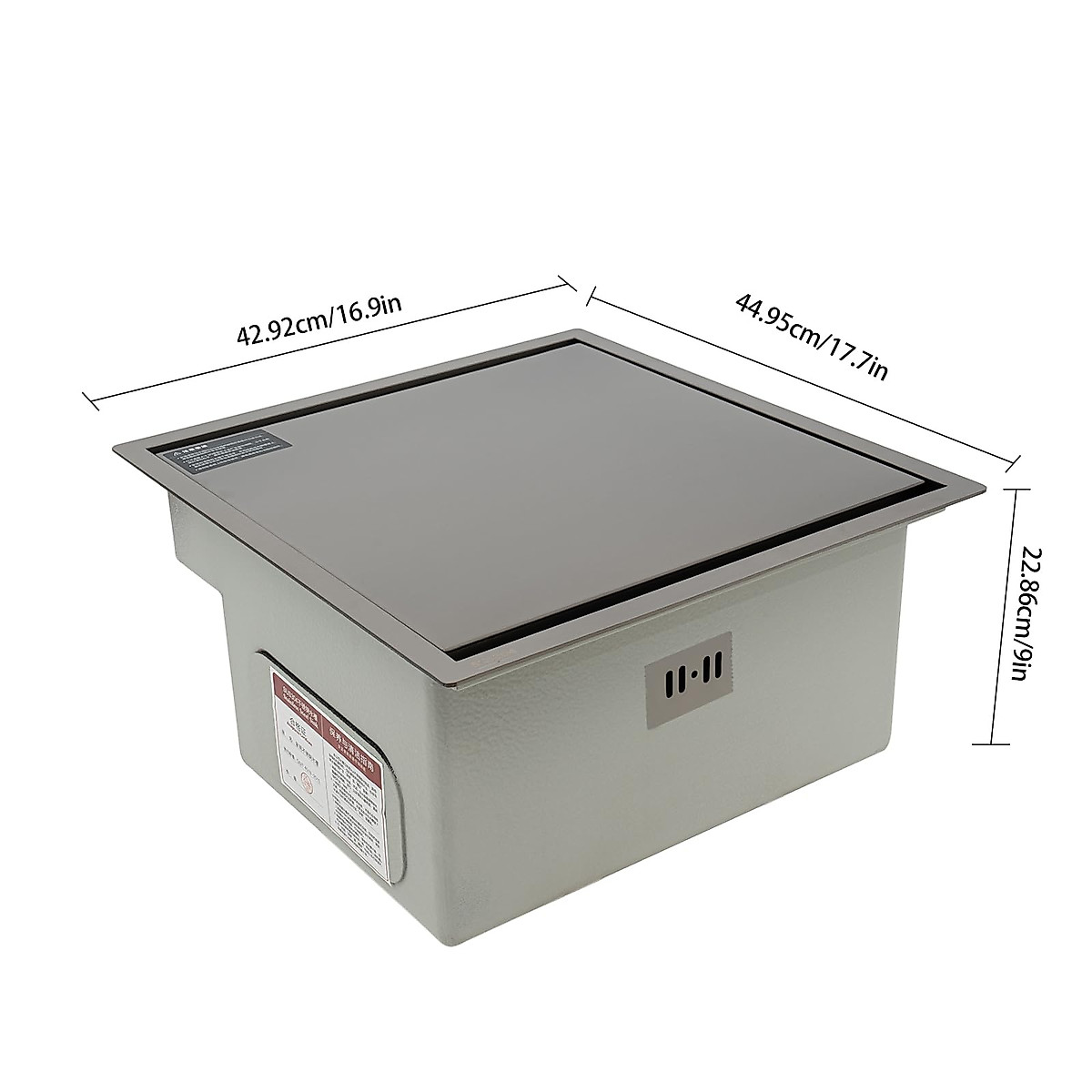 18 Inch x 17 Inch x 9 Inch Drop In Single Bowl Kitchen Sink Workstation Undermount Stainless Steel Bar Sink Commercial Rectangular Kitchen Sink with Folding Faucet Drain Kit Nano Coating Satin Finish