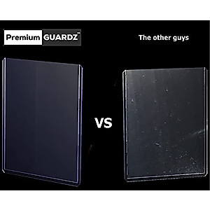 Premium Ultra Clear 3x4 Top Loaders for Cards and Soft Sleeves, Made for Standard Sized 35pt Collectible Cards, Set Includes 100 Toploaders and 100 Penny Sleeves | Premium Guardz