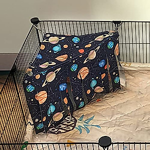FULUE Guinea Pig Corner Hideout Hammock and Bed,Ferret Corner Hammock and Bed Cave Cozy for Guinea Pig Ferret Chinchilla Rats for Playpen C&C Cage Midwes Cage
