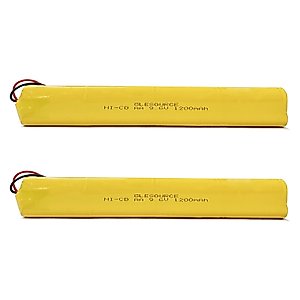 GLESOURCE 9.6V BBAT0043A Emergency Light Battery, AA*8 1200mAh Batteries Compatible for OSI OSA228 DANTONA CUSTOM-306-U BBAT0044A BAA-96 ELB-B003 Exit Sign Battery Replacement (2 Pack)