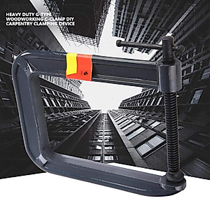 C Clamp Vise,deep throat c clamp G-type Woodworking Clamp, Steel Carpentry Clamping Device Sturdy DIY C-Clamp Special Shaped, for Industry(Clamping thickness 100depth 185mm)