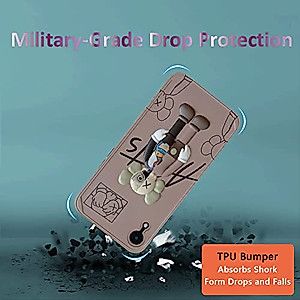 DOWINTIGER Cool iPhone XR Case for Boys Men, Kawaii 3D Cartoon Street Fashion Shockproof Protection TPU and IMD Protective Designer Case for iPhone XR - Black