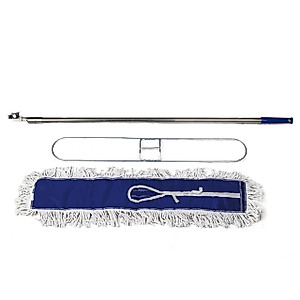 Kendal Industrial Commercial Maxi Dust Mop Kit with Handle and Washable Head (36 Inch)