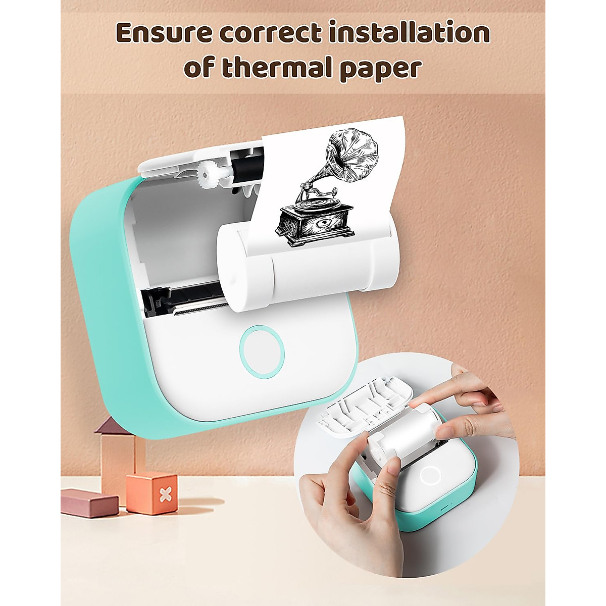 T02 Mini Sticker Printer Thermal Paper, M02L White Non-Sticky Paper, Compatible With Memoking, Memoqueen, Phomemo T02 Pocket Printer, Black On White Paper, 53mm x 3.5m, 3 Rolls, Keep for 10 Years