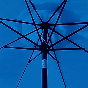 Sunnyglade 9Ft Patio Umbrella Outdoor Table Umbrella with 8 Sturdy Ribs (Blue)